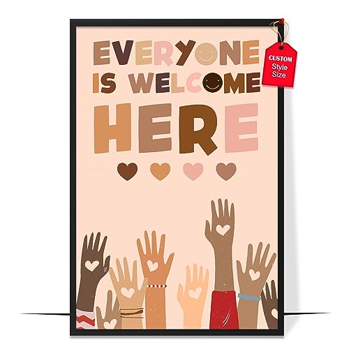 Amazon.com: LOLUIS Inspirational Diversity Wall Art, Boho Equality ...