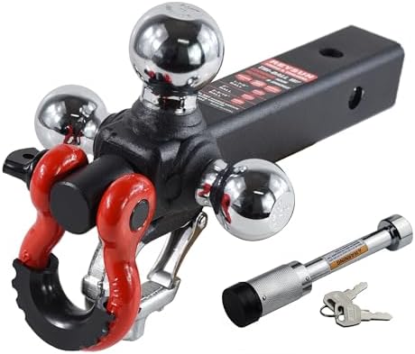 Amazon.com: 864062L REYSUN Hitch Recovery Trailer Hitch Tri Ball Mount ...