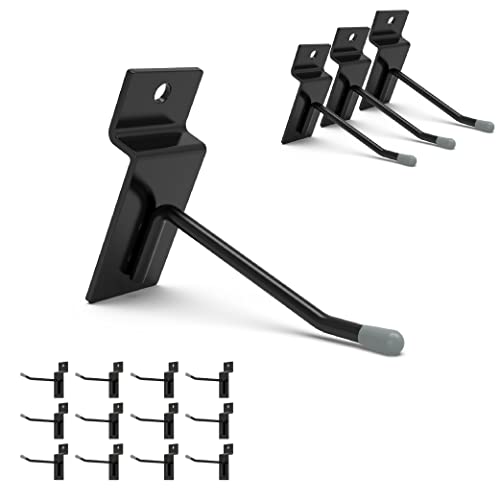 Snapklik.com : Black Slatwall Hooks 2 Inch, 50PC, Slatwall Accessories ...