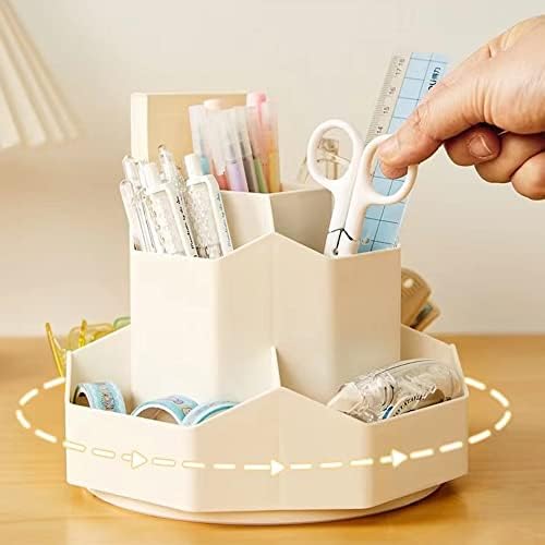 Amazon.com: Saikvi Pencil Holder Rotating Pen Organizer 9 Slots 360 ...