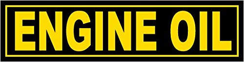 Engine Oil. Black and Yellow Color Lable. Sign Board Water Proof ...