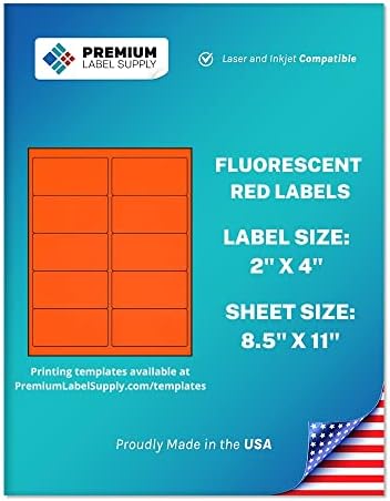 Amazon.com : Premium Label Supply Bright Neon Color Fluorescent ...