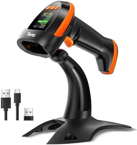 Amazon.com: Tera Barcode Scanner Wireless with Screen: Pro Version 1D ...