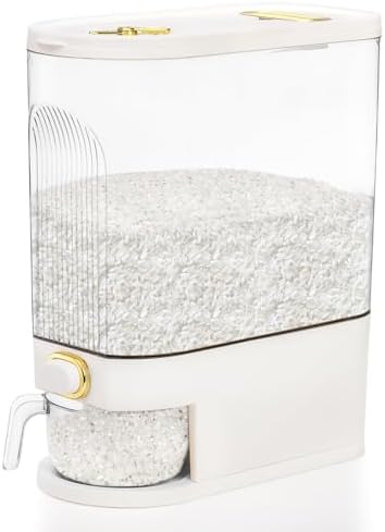 Amazon.com: Peaoop 22LBS Rice Dispenser, Large Grain Container Storage ...