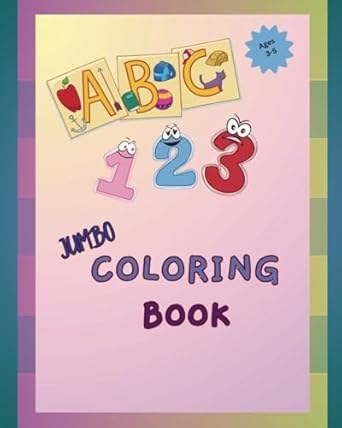 ABC & 123 Coloring Book: Fun ABC & 123 Jumbo Coloring Book | Jumbo ...