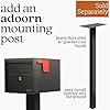 Amazon.com: Post Mount Mailbox | Small (Black), Size 12 x 12 x 18.5 ...