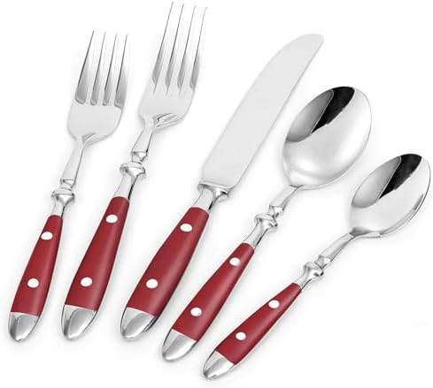 Amazon.com | 20-Piece Bistro Silverware Set for 4, High-end Everyday ...
