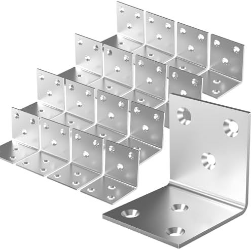 Amazon.com: 40Pcs Stainless Steel Angle Bracket, 2"x2"x2" Heavy Duty L ...