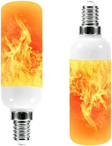 Amazon.com: Flame Light Bulbs,3 Modes E12/E14/E26 Base Flickering Light Bulbs,2Pack Warm White ...