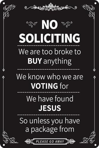 Amazon.com : Haustalk No Soliciting Sign for Home and Business, 12 x 8 ...