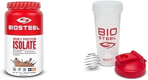 BioSteel Whey Protein Isolate Powder (Chocolate) + Shaker Cup with Wire ...