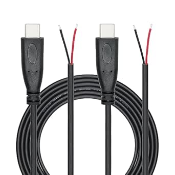 2Pcs USB C to 2 Pin Bare Wire Open End Wire, 2M/6FT USB Type C Male ...