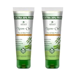 Vetoni Neem-On Face Wash, Gentle Skin Cleanser for Dry to Normal ...