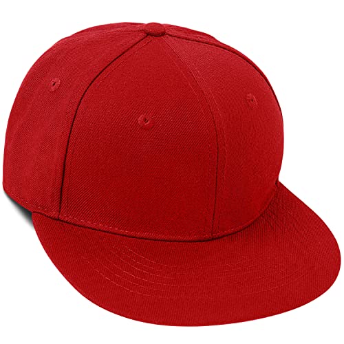 Pnkvnlo Men's Adjustable Snapback Hats - Flat Bill Hats for Men One Size 04.red for sale | North ...