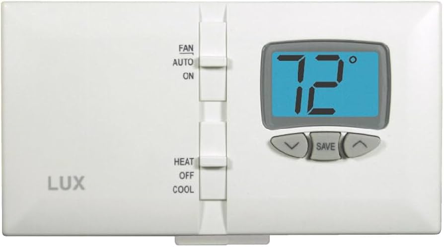 Programmable Thermostat Lux Pro PSM40SA Non- - 1 Heat/1 Cool Simple ...