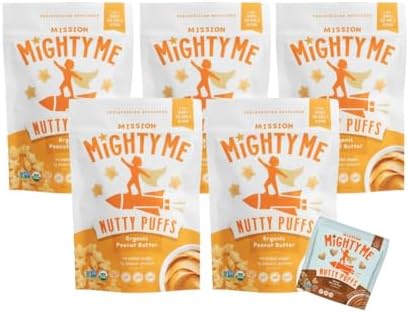 Amazon.com : Mission Mighty Me Nutty Puffs Organic Peanut Butter Puffs ...