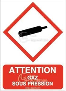AUA SIGNALETIQUE - Panneau Attention Gaz sous Pression - AI - 210x300 ...