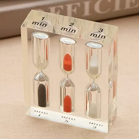 KharidoLive Acrylic 3 in 1 Mini Sand Timer 1/2/3 Minutes Hourglass Mini ...