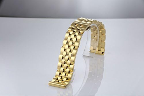 Amazon.com: 18mm Jubilee Style Luxury All Matte Gold Watch Bands Straps ...