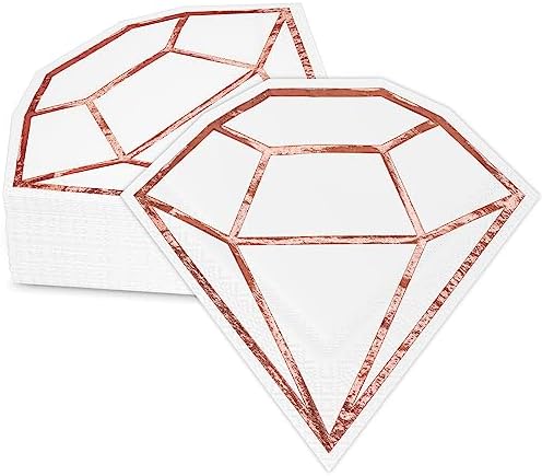 Amazon.com: Silver Foil Diamond Die Cut Paper Party Napkins (6.2 x 6.2 ...