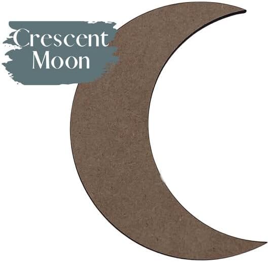 Amazon.com: Thick Crescent Moon Cutout | Moon Wood Cutout | Acrylic ...