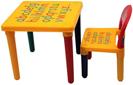 Trendi ABC Alphabet Plastic Table & Chair Set - Vibrant, Durable Kids ...