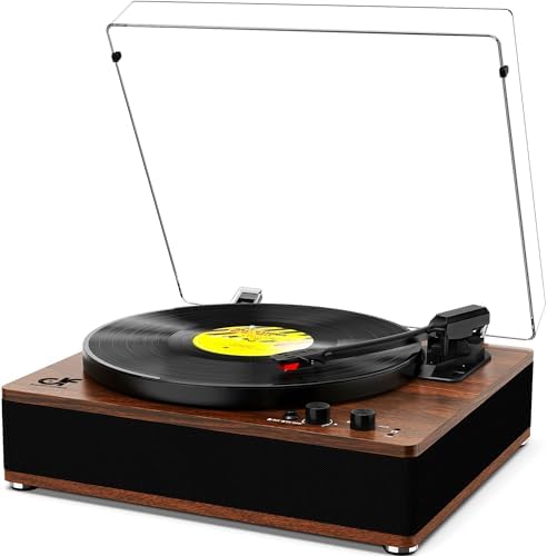 Amazon.com: Vintage Record Player with Built-in Speakers, Wireless ...