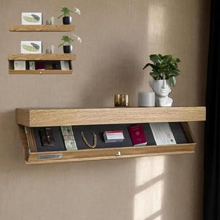 Magicflap Designer Shelf with Secret Compartment, Concealed Floating ...