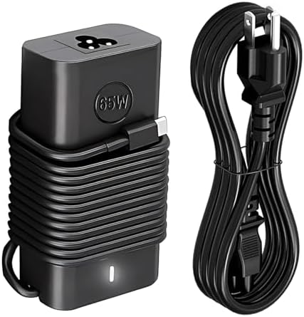 Amazon.com: Dell Laptop Charger 65W USB-C,AC Adapter with Power Cord ...