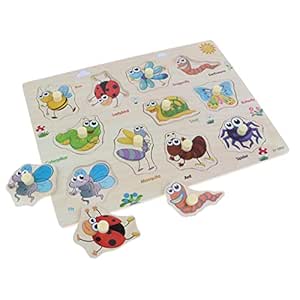 Buy Wooden Peg Jigsaw Puzzle Kids Preschool Educational Toy Gift ...