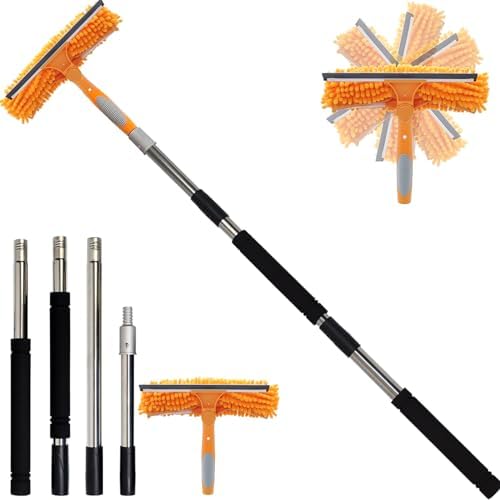 Amazon.com: Greeily Window Squeegee with Extension Pole, 3ft to 12ft ...