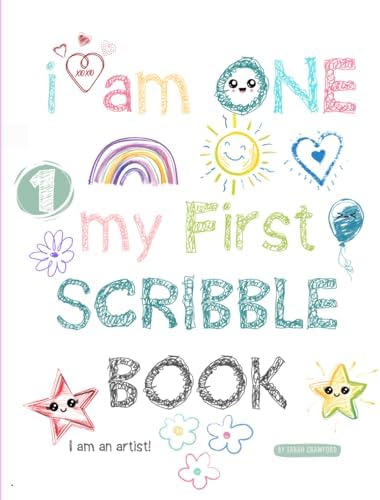 I Am One My First Scribble Book: Blank Pages Drawing & Coloring Book ...