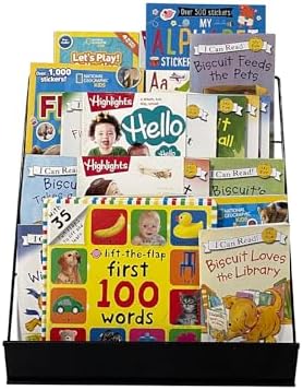 Amazon.com: NEESEEYEE Wire Magazine Rack with 4 Open Tiers,Book Signing ...