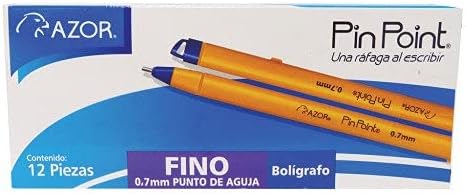 Amazon.com : Pin Point Blue Pens Fine Point Writing Ballpoint Pens 0 ...