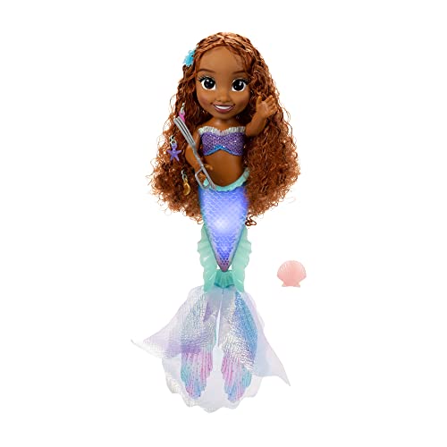 Disney The Little Mermaid Ariel Doll with Hair Charms! Feature Singing ...