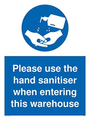 Please use the hand sanitiser when entering this warehouse sign – BigaMart