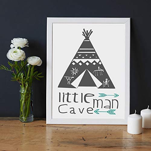 JR Decal Little Man Cave Frame Wall Art, Frame print boy room Decor ...