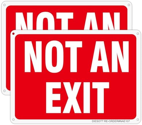 Amazon.com: DIESOTT 2 Pack Not an Exit Signs, 10x7 Inches Aluminum ...