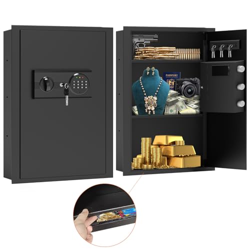 Snapklik.com : 26 Tall Wall Safe Between Studs Hidden Gun Safe, 2 ...