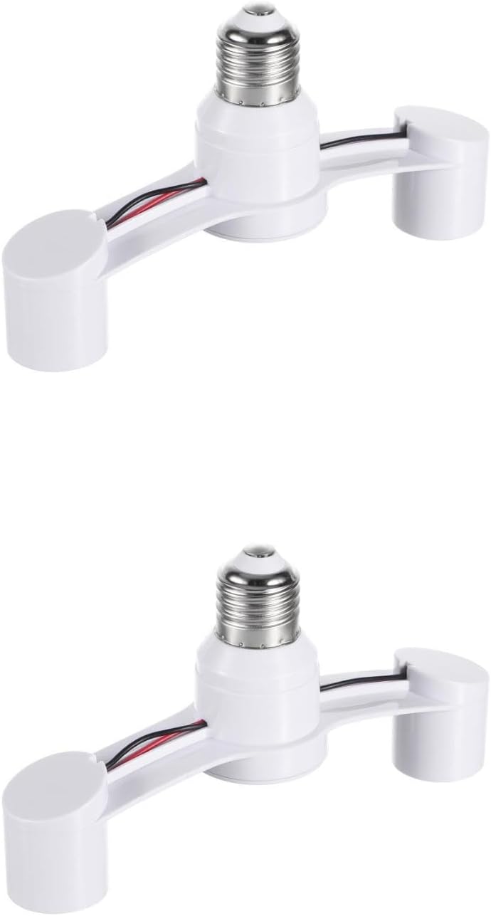 TEHAUX 2pcs Double Heads Light Socket Splitter Adapter, E27 Light ...
