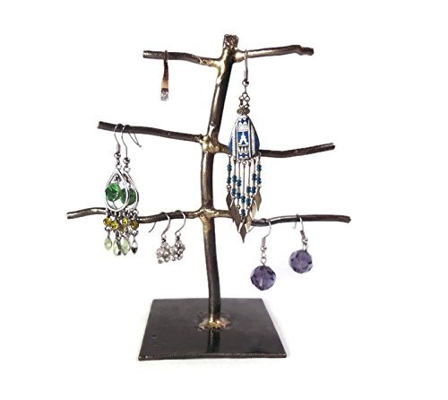 Amazon.com: Hand Sculpted Metal Earring Tree Display Stand : Clothing ...