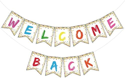 bng-bng Welcome Back Bunting Banner Colorful Back to School Welcome ...