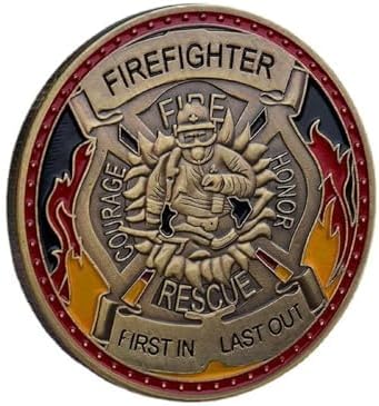 Amazon.com : WinnerWhy 10 Pcs Firefighter Coins Fire Prayer Coins ...