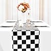 Amazon.com: fani 15 Pack Checkered Table Runner Polyester Black and ...
