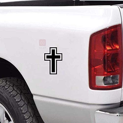 ISEE 360® Jesus Cross Vinyl Car Motorcycle Sticker Decals (8.60 cm x12 ...