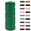 MORAINJAY 2mm Macrame Cord,100m Natural Cotton Macrame Rope,Emerald ...
