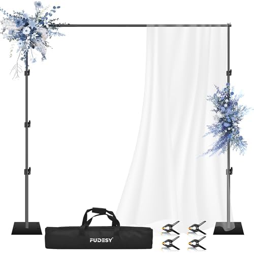 FUDESY Heavy Duty Backdrop Stand, 10x10ft Adjustable Photo Background ...