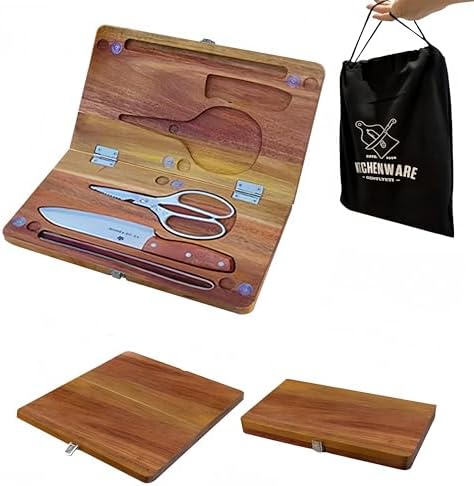 Amazon.com: GENTLYETI Camping Cutting Board and Knife Combo, Foldable 3 ...