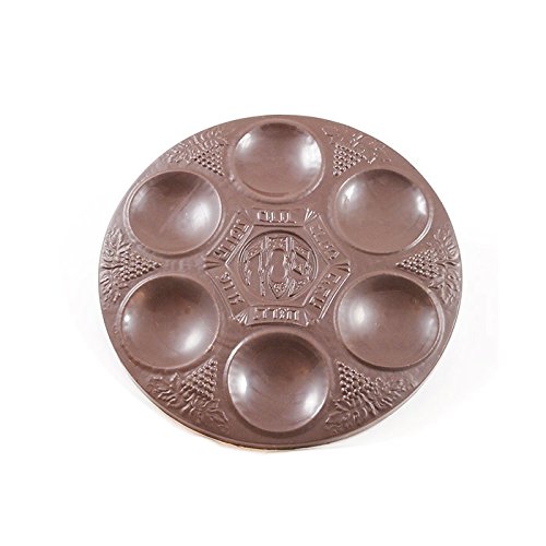 Amazon.com : Deluxe Hand-Crafted Chocolate Seder Plate, Kosher for ...