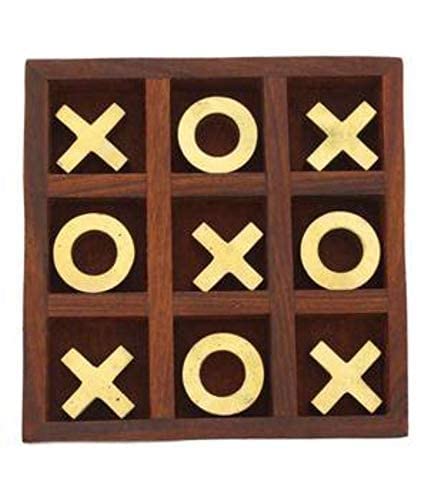 Buy Kingsman store Wooden Tic Tac Toe and Solitaire Board Game ...